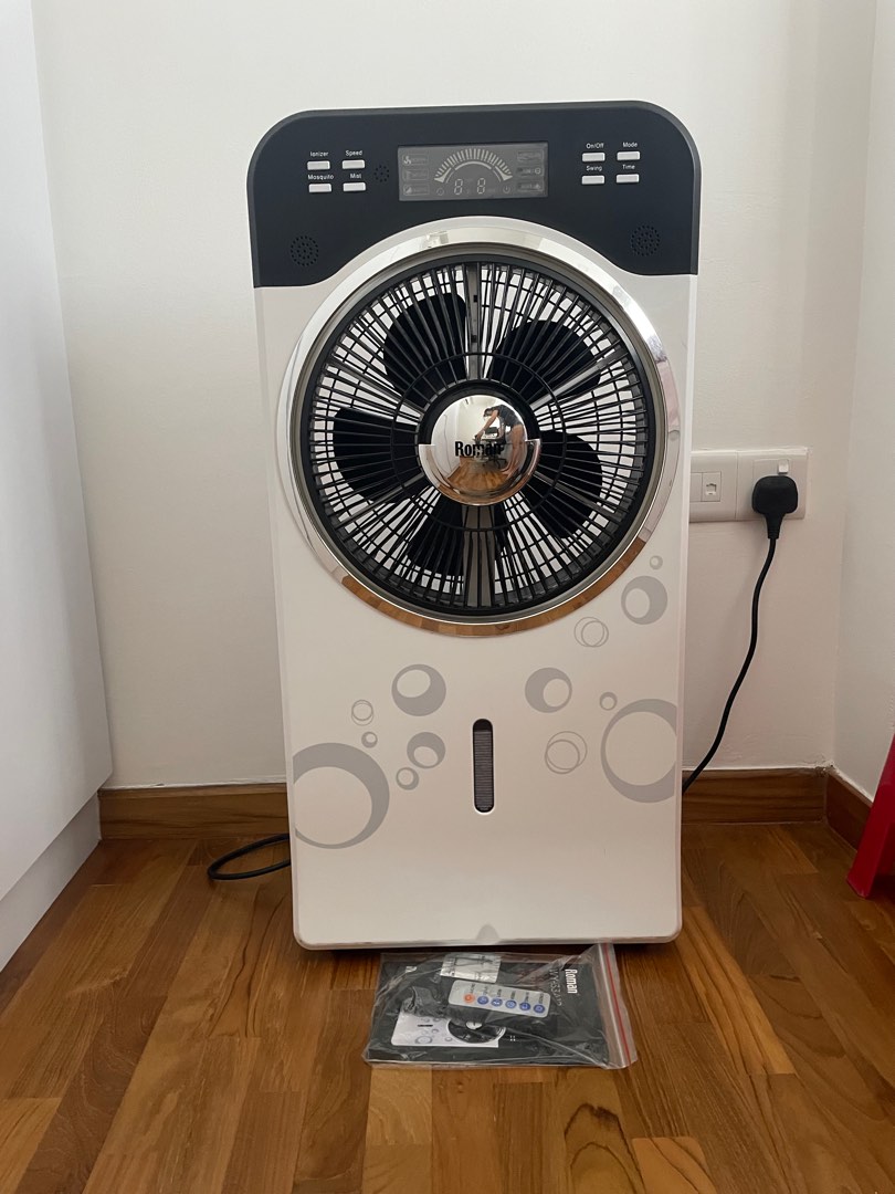 Roman Standing Air Circulation Fan with Humidifier, Furniture & Home ...