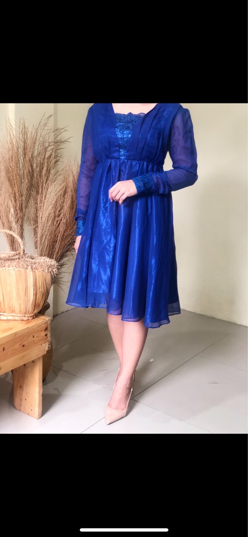 Royal Blue Cocktail Gown, Women's Fashion, Dresses & Sets, Evening ...