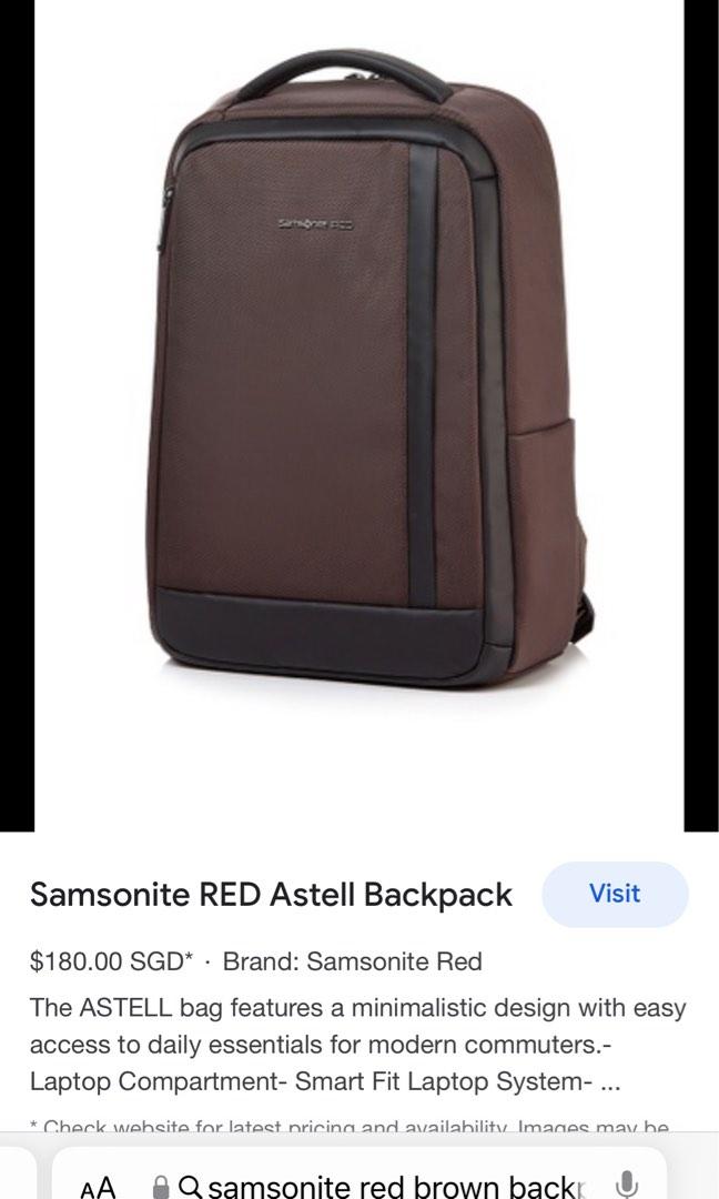 Samsonite red backpack, Men's Fashion, Bags, Backpacks on Carousell