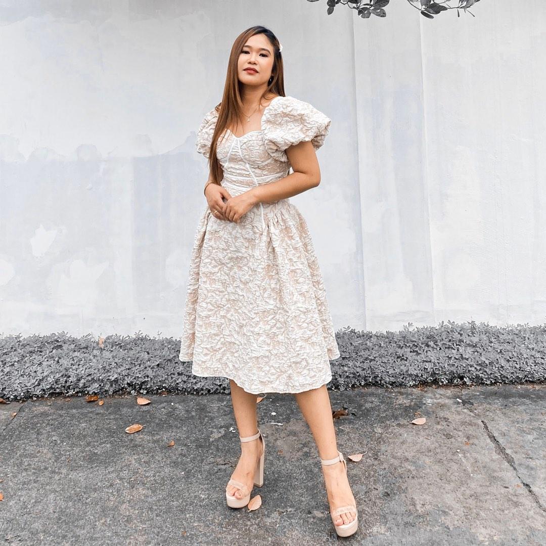 Semi Ball-Dress Korean Dress, Women's Fashion, Dresses & Sets, Dresses ...