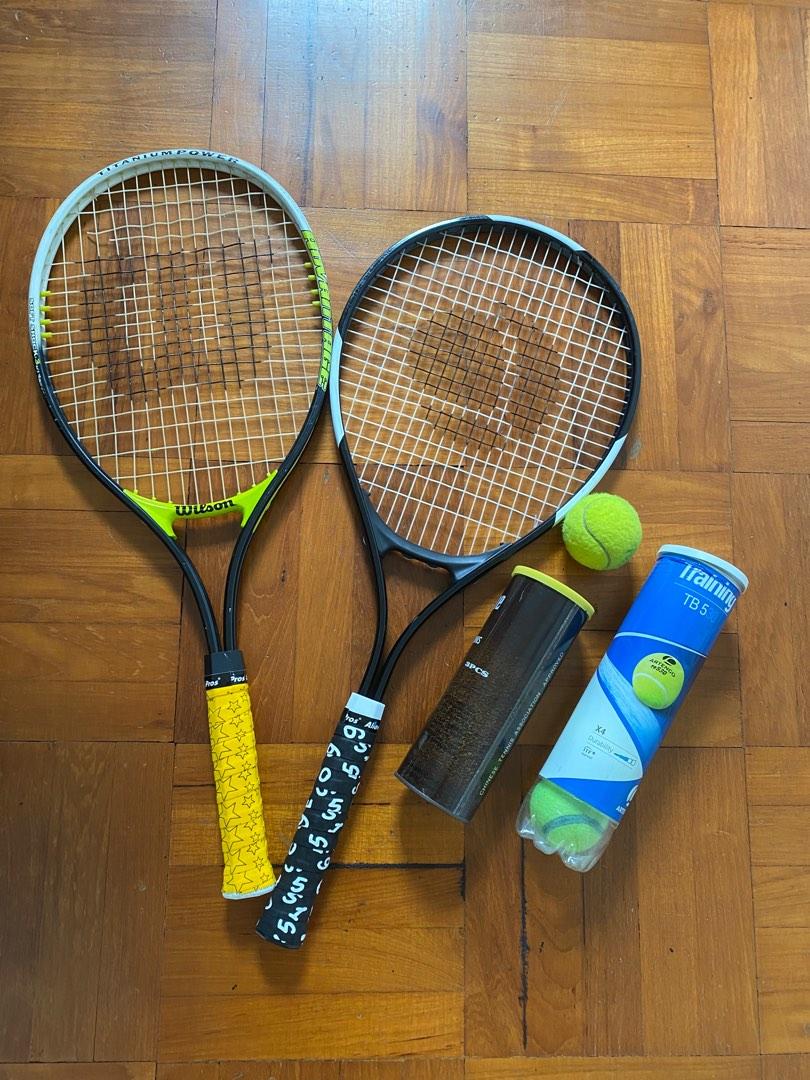 Set of Tennis Rackets and balls, Sports Equipment, Sports & Games ...