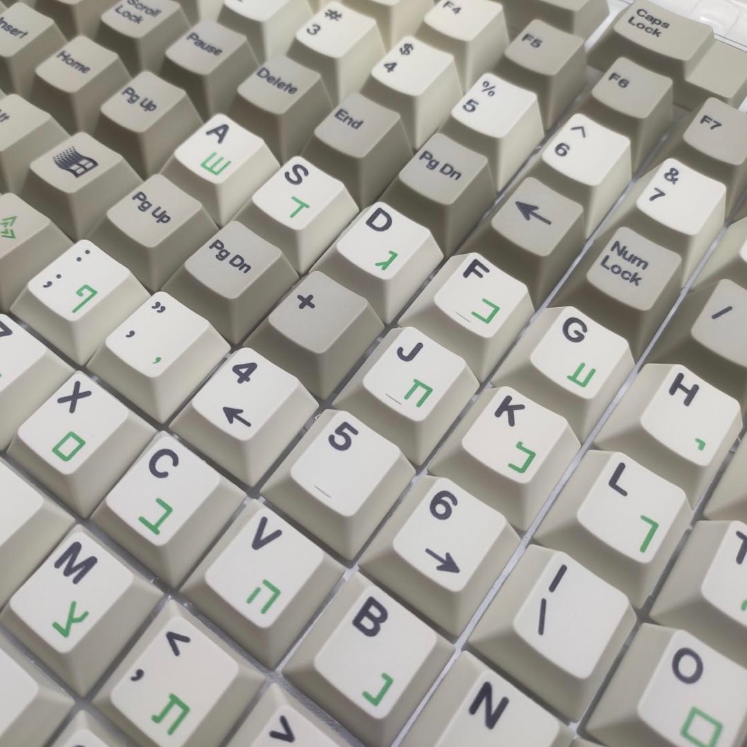 Shenpo Hebrew Green PBT keycaps, Computers & Tech, Parts & Accessories ...