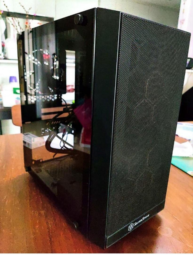 Silverstone PS-15 Micro-ATX Glass Panel Desktop PC Case, Computers ...