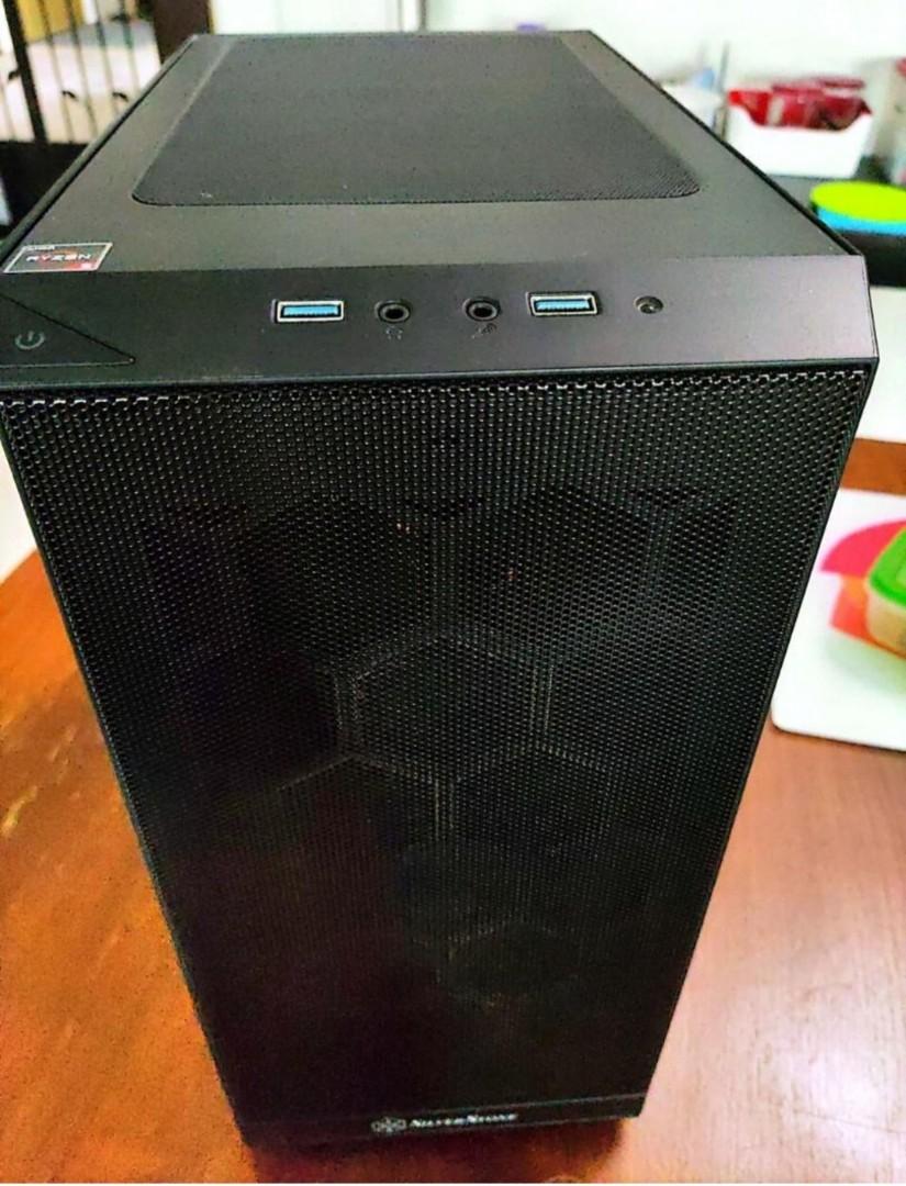 Silverstone PS-15 Micro-ATX Glass Panel Desktop PC Case, Computers ...