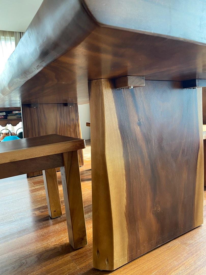 Solid Suar Wood Dining Table and 5 chairs, Furniture & Home Living, Furniture, Tables & Sets on ...