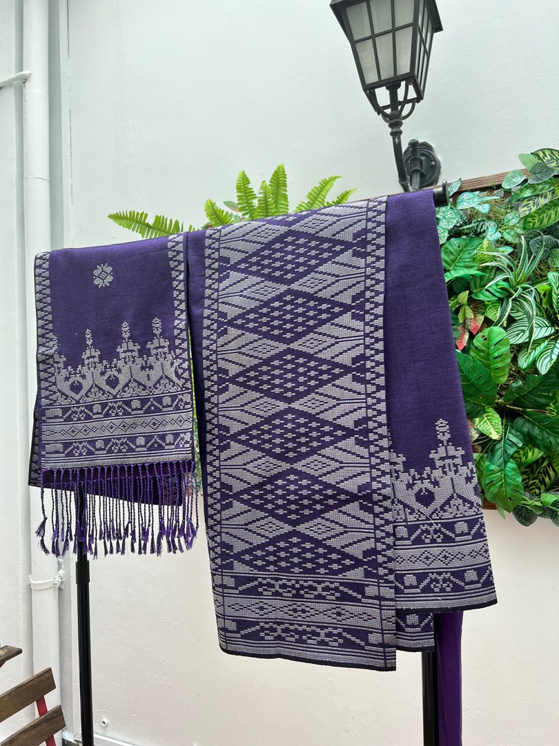 Songket Minang - Purple, Women's Fashion, Dresses & Sets, Traditional ...