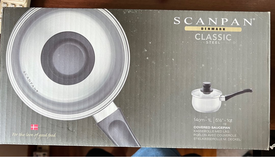 Stainless Steel ScanPan Sauce Pan with Cover, Furniture & Home Living ...