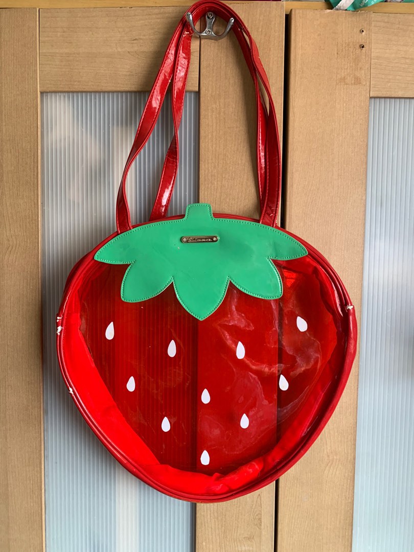 Strawberry transparent Red bag harajuku japan lolita swimmer inspired ...