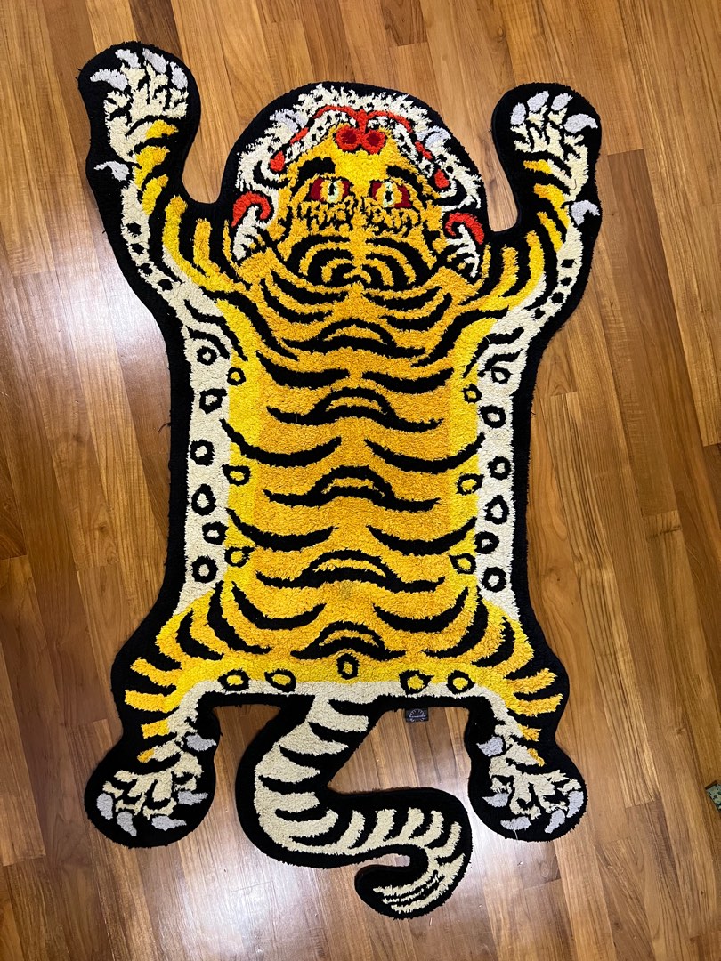 Tibetan tiger rug M, Furniture & Home Living, Home Decor, Carpets, Mats ...