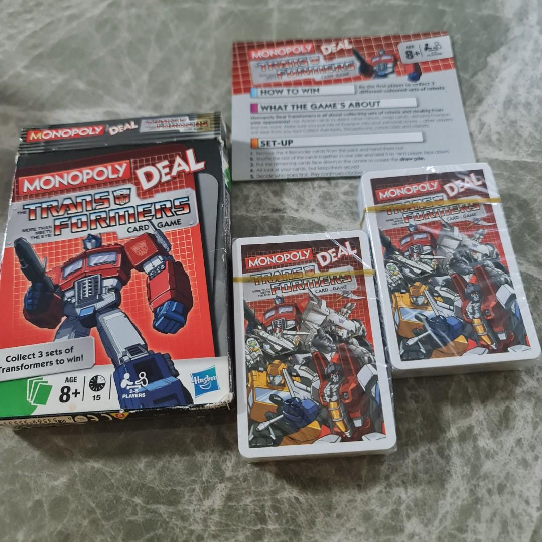 Transformers monopoly card, Hobbies & Toys, Toys & Games on Carousell
