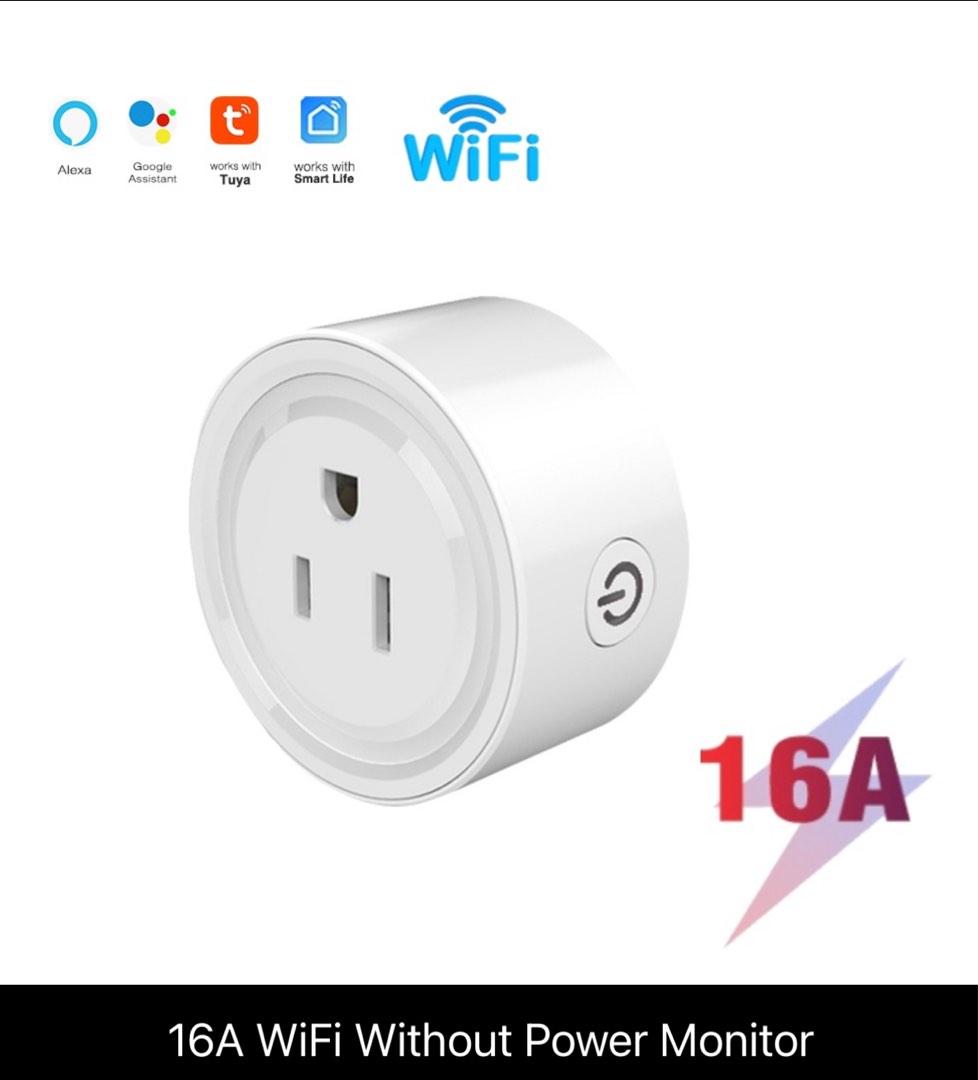 Tuya WiFi Smart Plug Socket US 16A Adaptor Wireless Remote Control ...