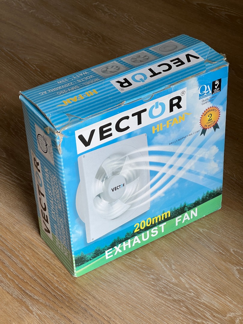 Vector Wall Exhaust Fan SMV-20C, Furniture & Home Living, Bathroom ...