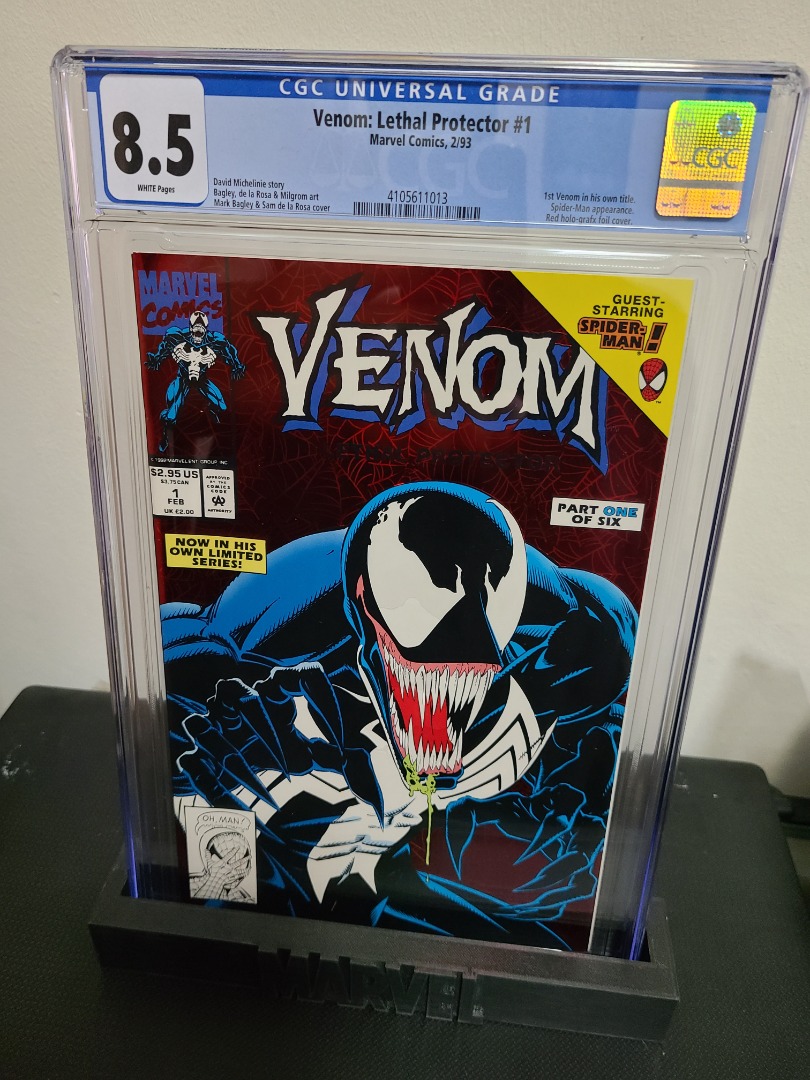 Venom: Lethal Protector #1 CGC VF+ 8.5 - First Venom in his own series ...