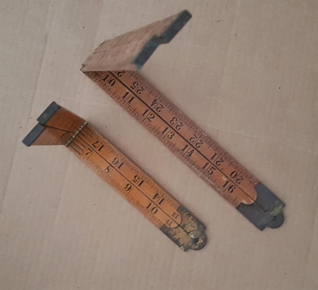 Vintage Foldable Ruler, Rare Measuring Device, Oriental Wooden Designer ...