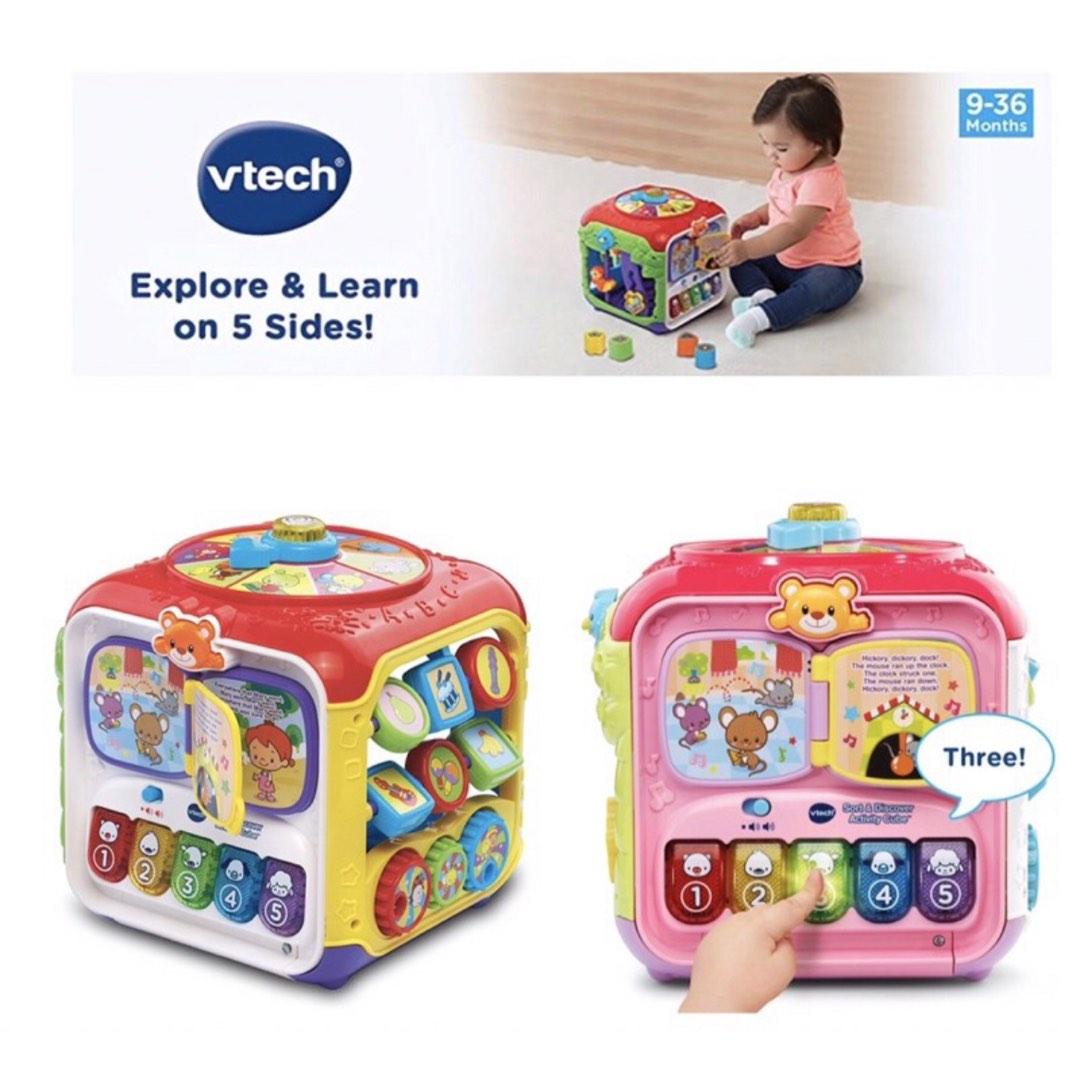 Vtech Sort and Discover Activity Cube, Babies & Kids, Infant Playtime ...