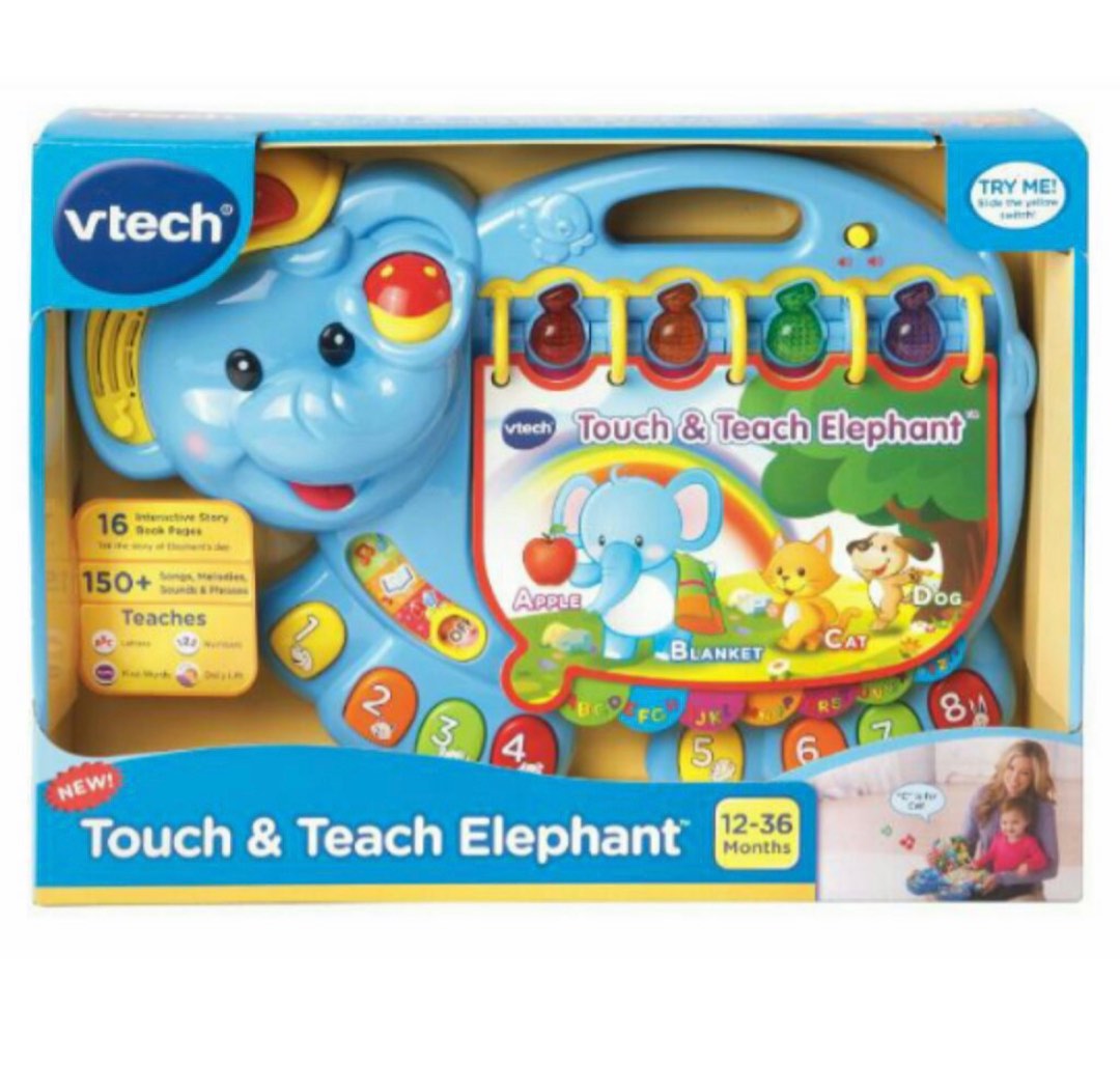 Vtech Touch and Teach Elephant, Babies & Kids, Infant Playtime on Carousell