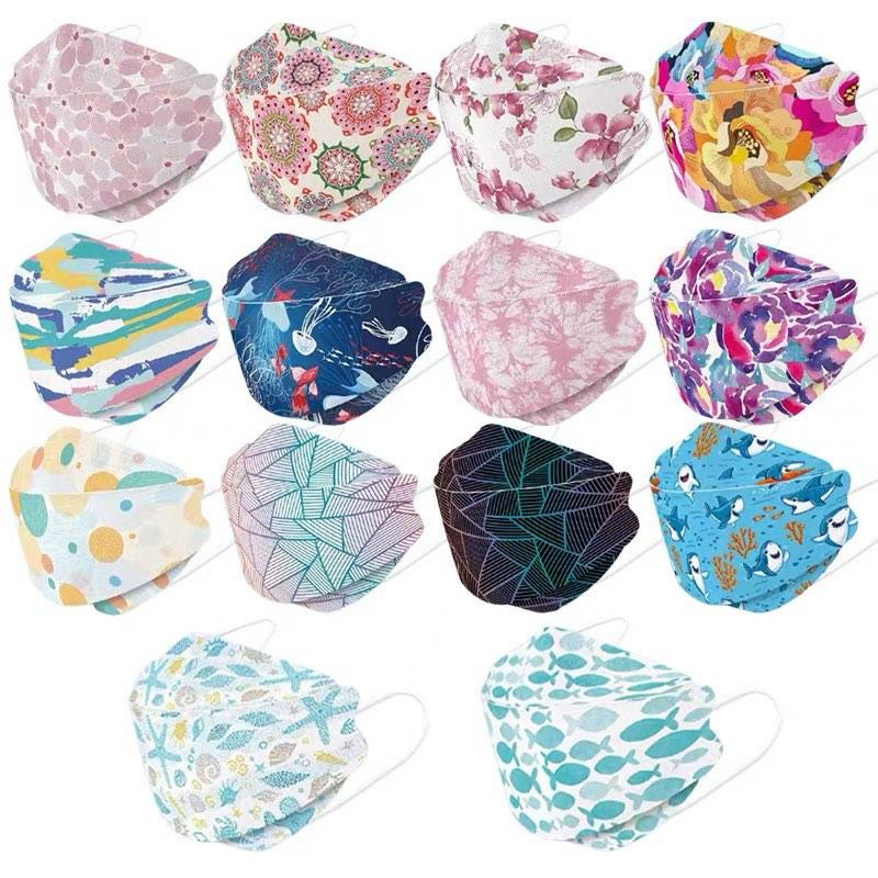 Water colour mask KF94 mask pattern mask pink mask cute mask pretty ...