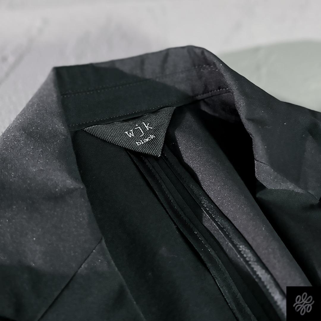wjk black 黑色 涼感 西裝 外套 小標準領 尼龍 抗皺 高端 鐵釦 雙釦 軍裝 日本 英倫 暗黑 雅痞 先鋒, 他的時尚, 外套、夾克、大衣在旋轉拍賣