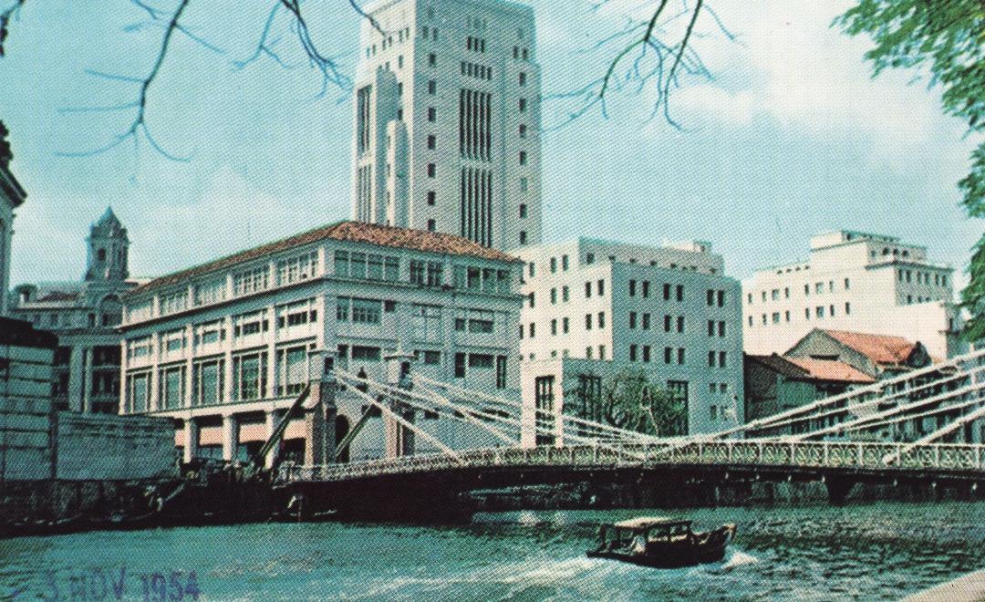 =Reserved= 1920s Singapore River. Cavenagh Bridge. Whiteaways Building ...