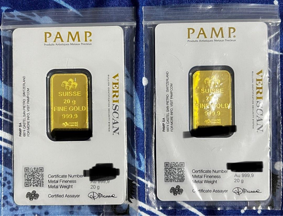 20g Pamp Gold Bar, Women's Fashion, Jewelry & Organisers, Precious ...