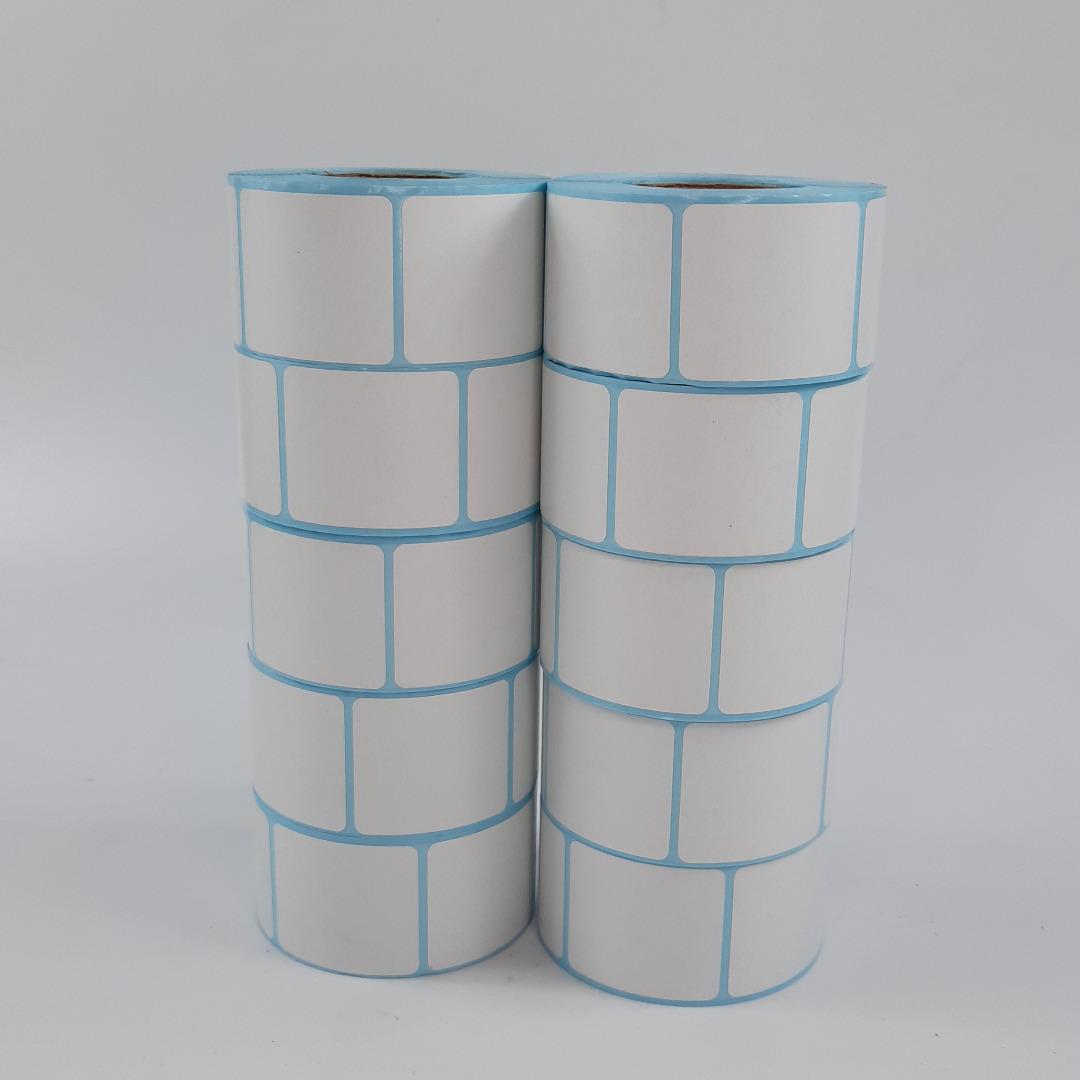 40mm (W) x 46mm (H) Plain White Direct Thermal Labels, Commercial ...