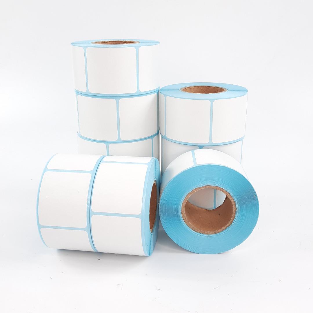 40mm (W) x 46mm (H) Plain White Direct Thermal Labels, Commercial ...