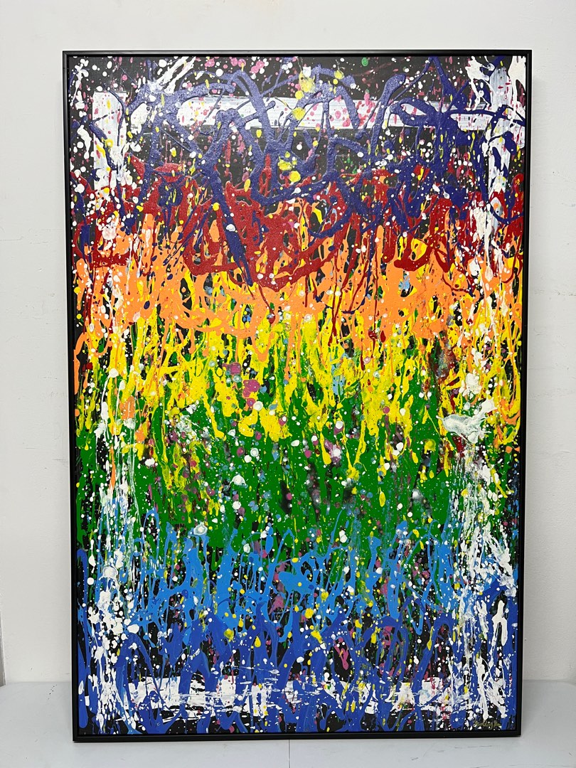 80x120 cm Fine Art Abstract Collection oil on canvas painting in solid ...