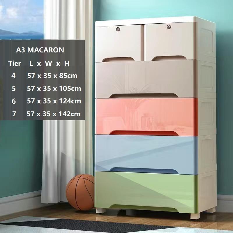 [FREE DELIVERY] 5 Tier Storage Cabinet with Locker - Plastic Storage ...