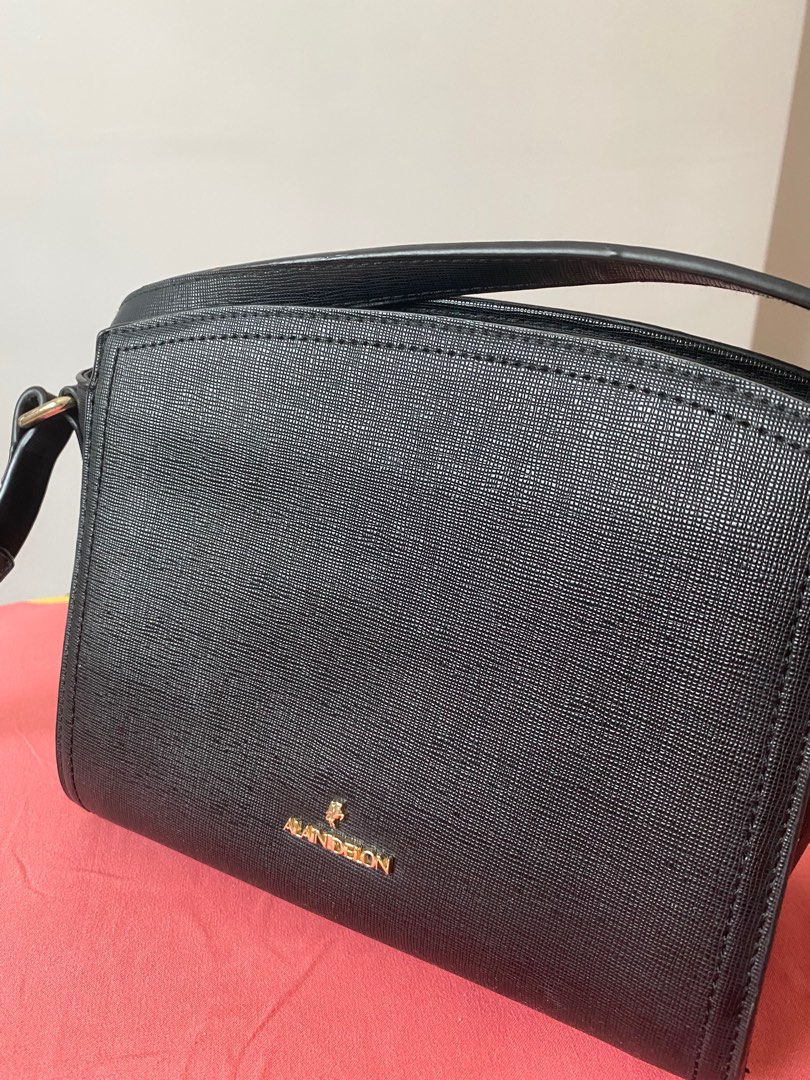 Alain Delon: Black shoulder bag, Women's Fashion, Bags & Wallets ...