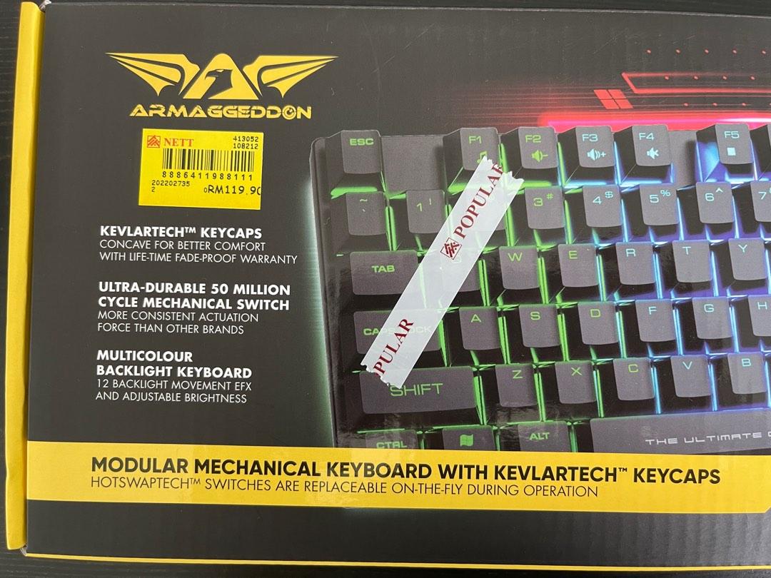 Armaggeddon MKA-7C Mechanical Gaming Keyboard, Computers & Tech, Parts ...