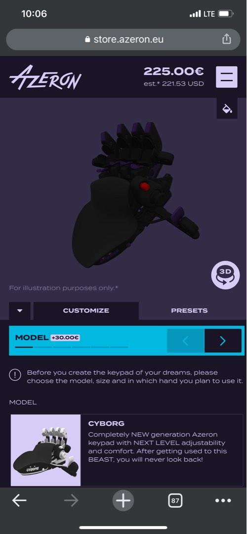 azeron cyborg compact keypad 人體工學鍵盤, 電腦＆科技, 電腦周邊及配件, 電腦鍵盤及相關產品 - Carousell