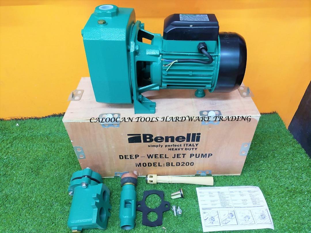 BENELLI Italy Heavy Duty 2HP 1500 Watts Deep Well Jet Pump with Ejector ...