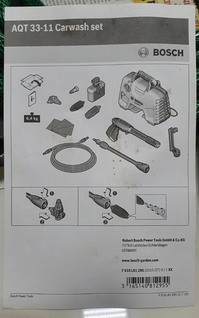 Bosch AQT 33-11 Aquatak High Pressure Washer, Car Accessories ...