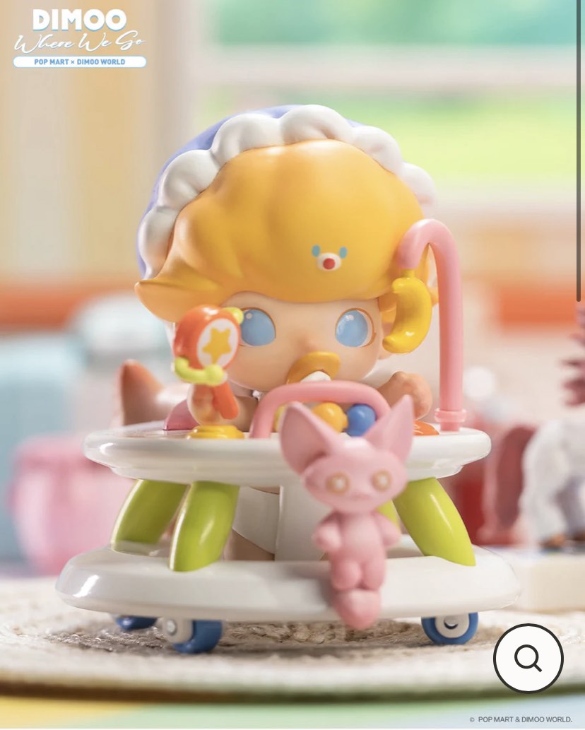 Dimoo pop mart, baby walker, Hobbies & Toys, Toys & Games on Carousell