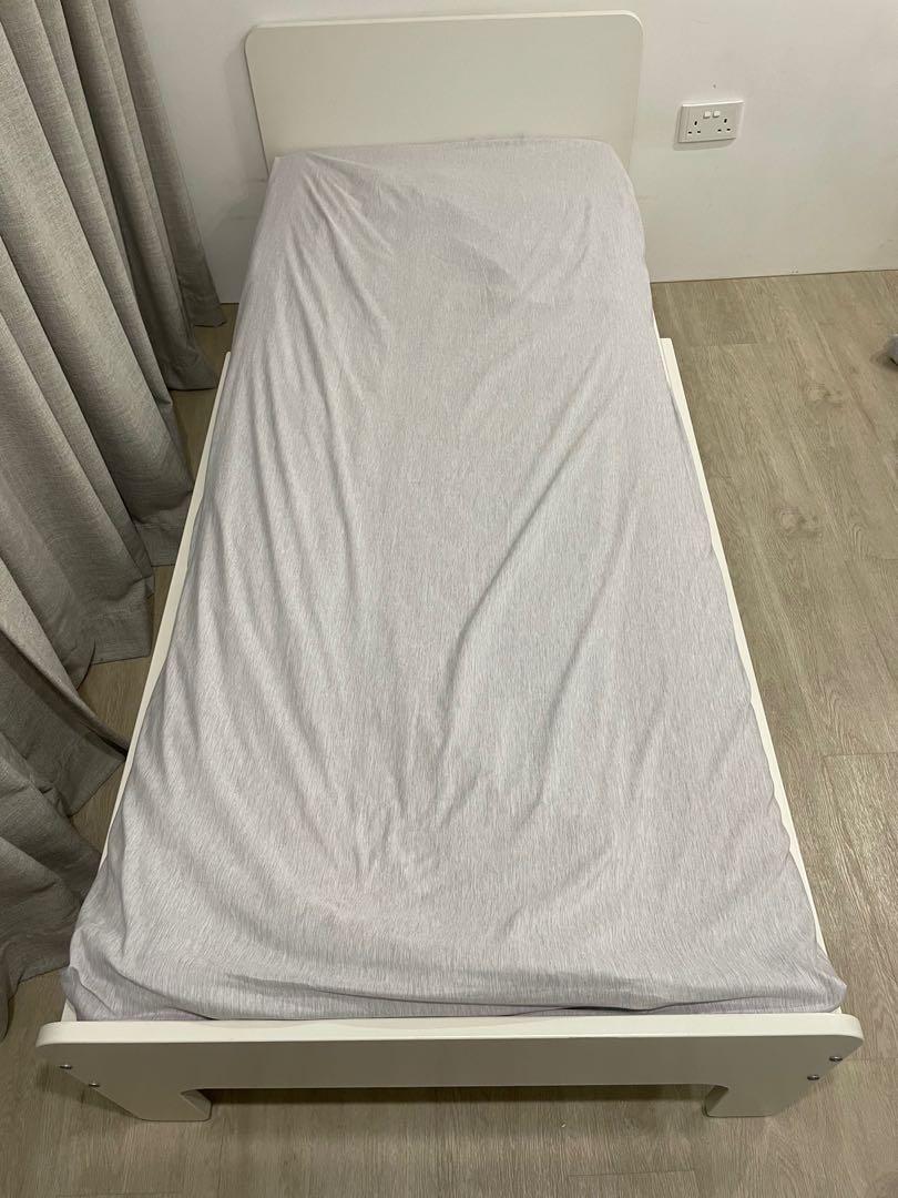 Extendable IKEA Children Bed Frame with slatted bed base, Furniture ...