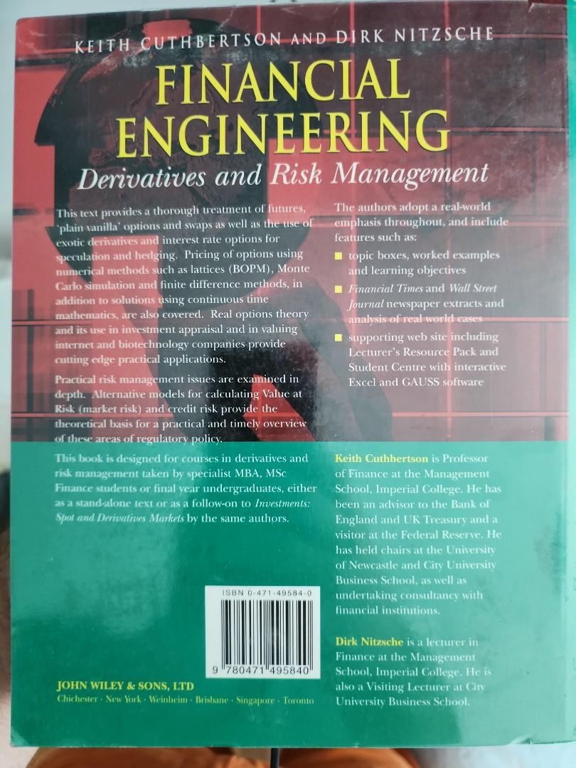 Financial Engineering derivatives and risk management, Hobbies & Toys ...