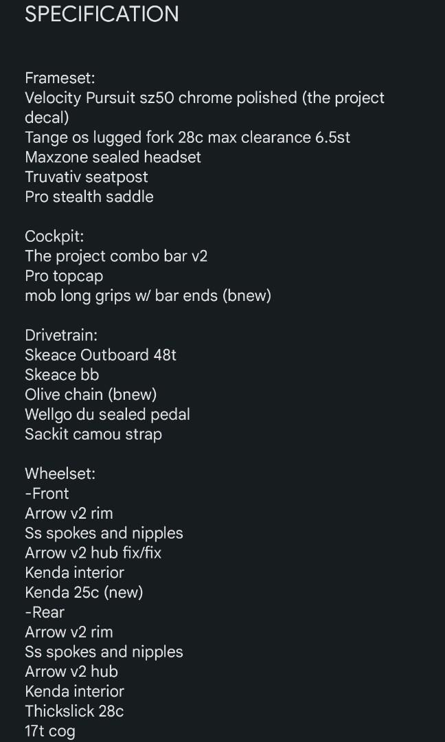 Fixie commuter build on Carousell