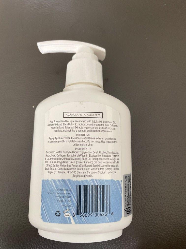 Follizin age freeze hand masque, Beauty & Personal Care, Hands & Nails ...