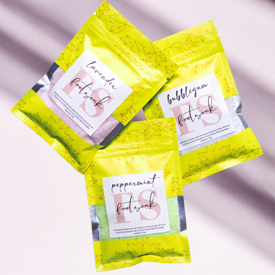 Foot Soak Samples - 50g - baebomz, Beauty & Personal Care, Foot Care on ...