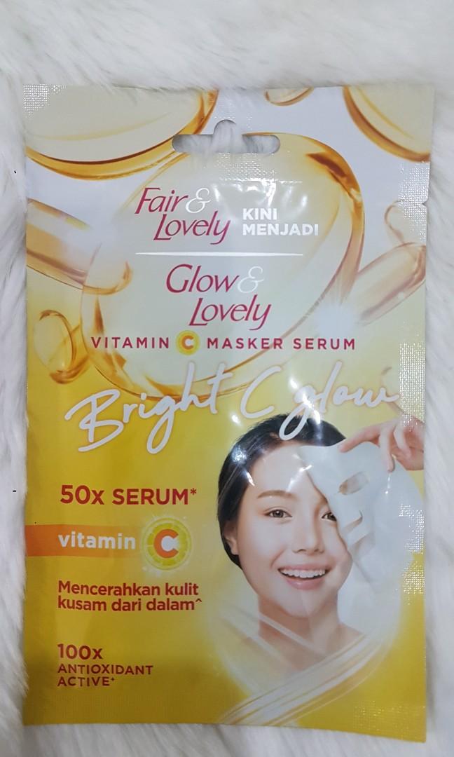 Glow & Lovely / Fair & Lovely Vitamin C Masker Serum Bright C Glow 20 gr, Kesehatan & Kecantikan ...