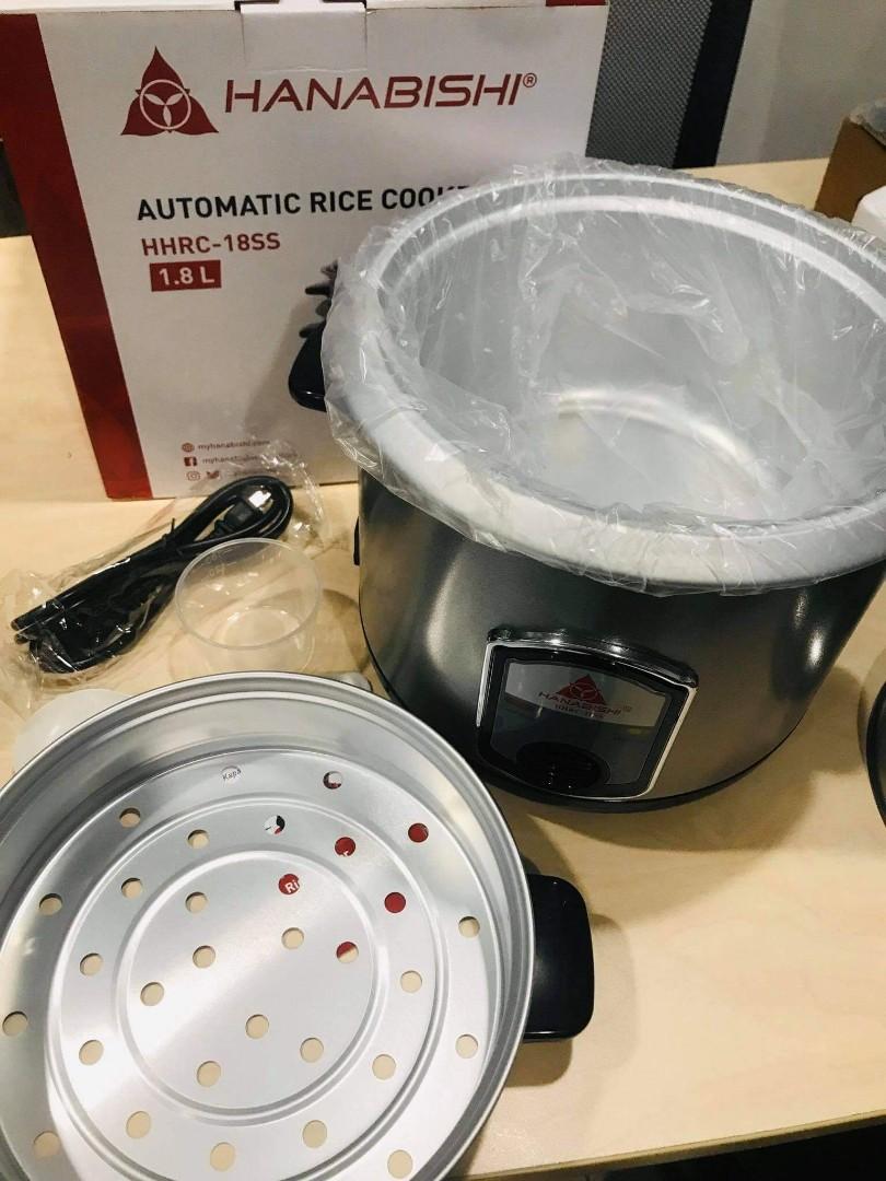 Hanabishi 1.8L Automatic Rice Cooker With Steamer HHRC-18SS, TV & Home ...