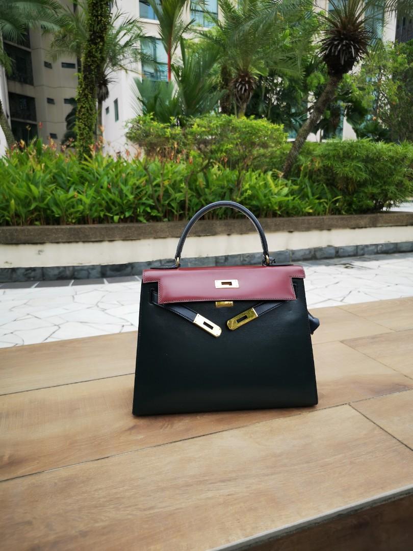 Hermes Tri-Colour Kelly 28, Luxury, Bags & Wallets on Carousell