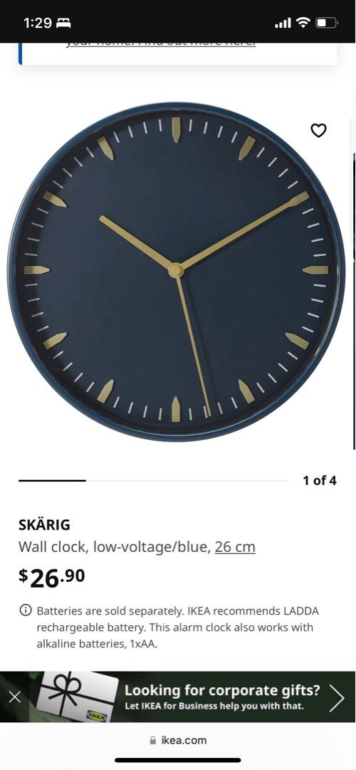 IKEA blue clock, Furniture & Home Living, Home Decor, Clocks on Carousell