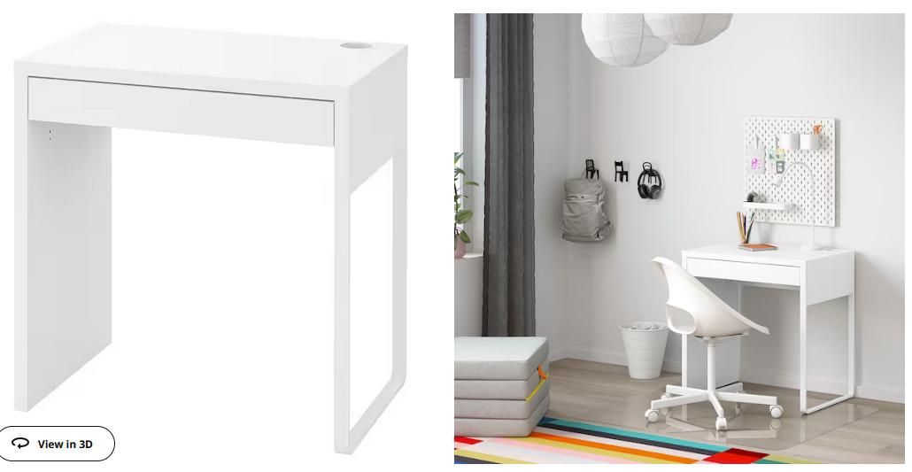 IKEA Micke desk (73 x 50 cm), Furniture & Home Living, Furniture ...