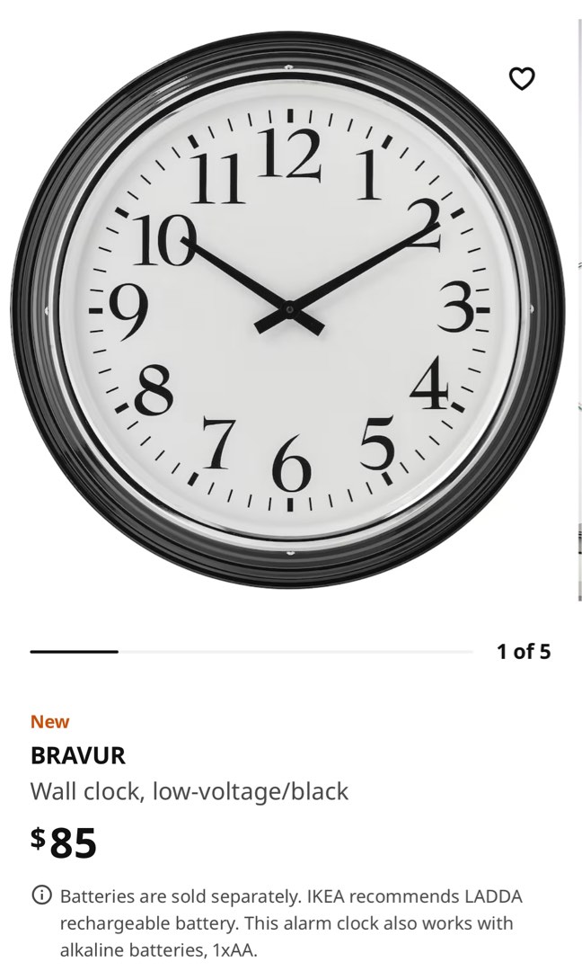 IKEA Wall Clock, Furniture & Home Living, Home Decor, Clocks on Carousell