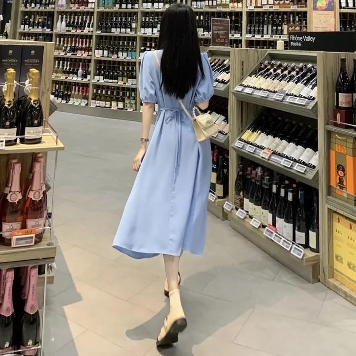 [INSTOCKS] V Neck Scrunched Basic Maxi Dress, Women's Fashion, Dresses ...