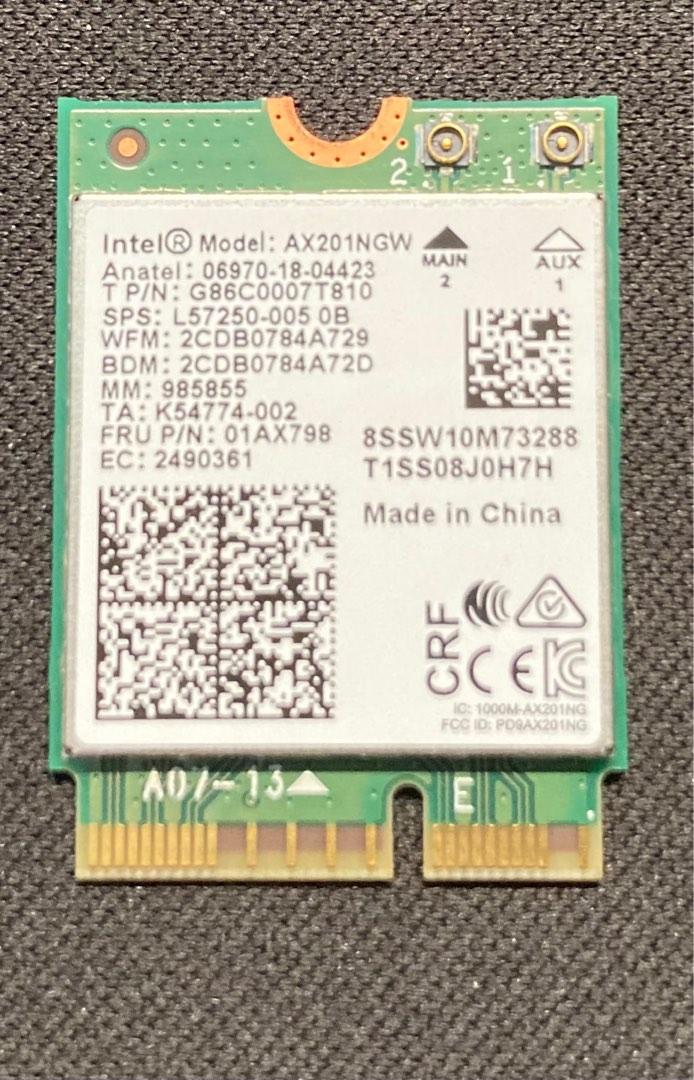 Intel AX201 NGW Wifi Card, Computers & Tech, Parts & Accessories ...