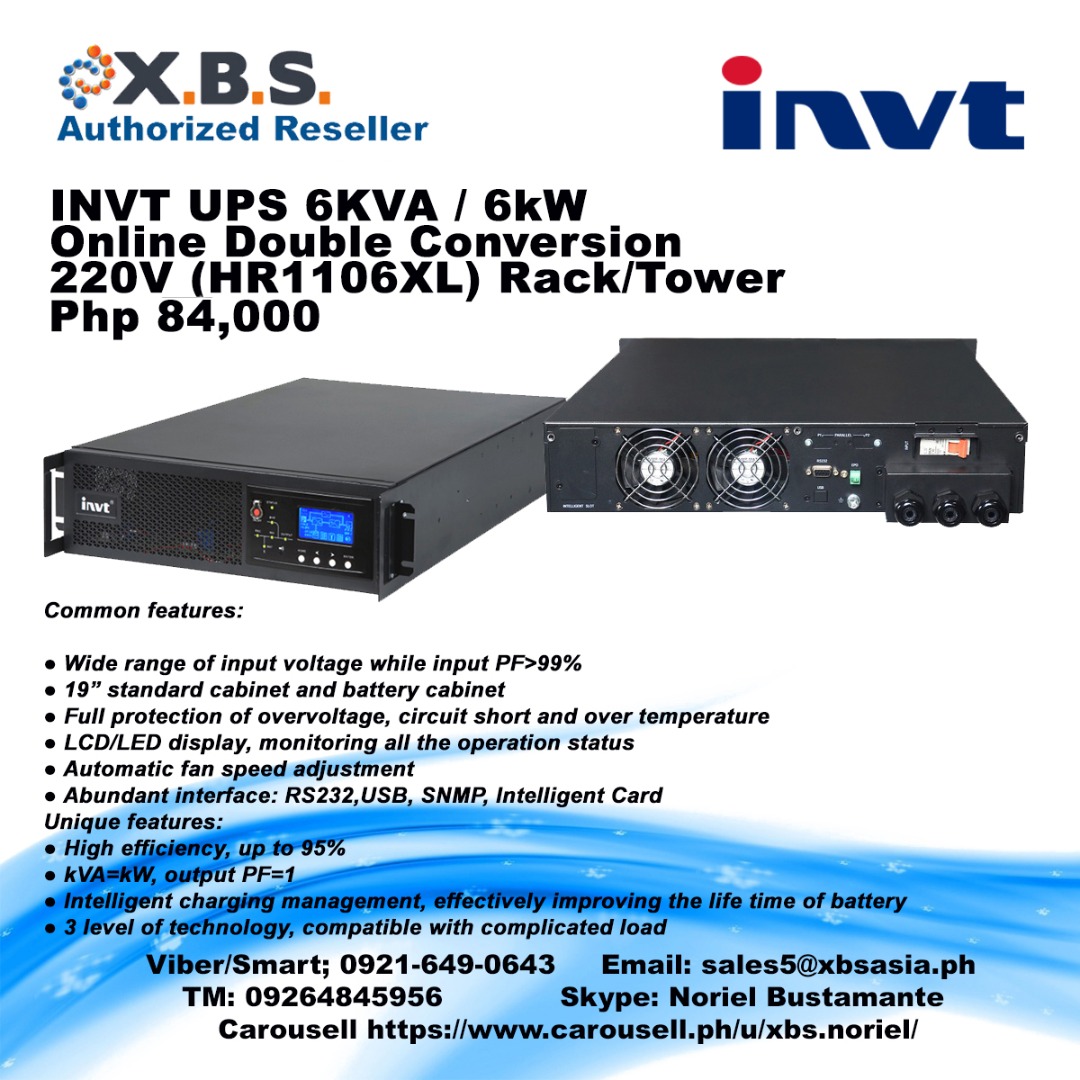 INVT UPS 6KVA / 6kW Online Double Conversion, Computers & Tech, Office ...
