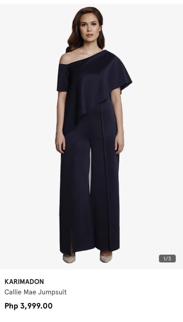 Karimadon Callie Mae Jumpsuit in Navy Blue Color, Women's Fashion ...