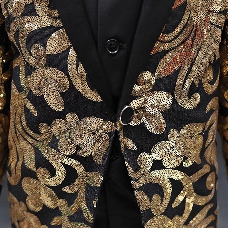 Kids suit children suit 2/3pc suit formal suit gold black suit, Babies ...